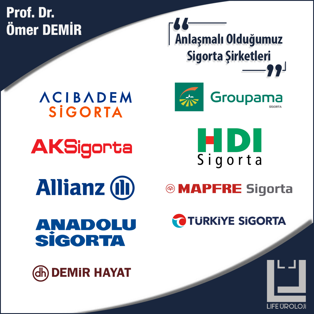 Anlaşmalı Sigorta Şirketleri | Üroloji İzmir
